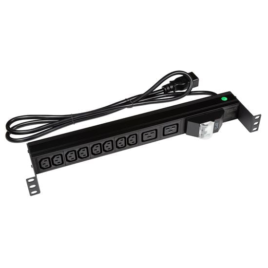 DYNAMIX 10 Outlet Horizontal Power Rail (8x 10A IEC C13 & 2x 16A IEC C ...