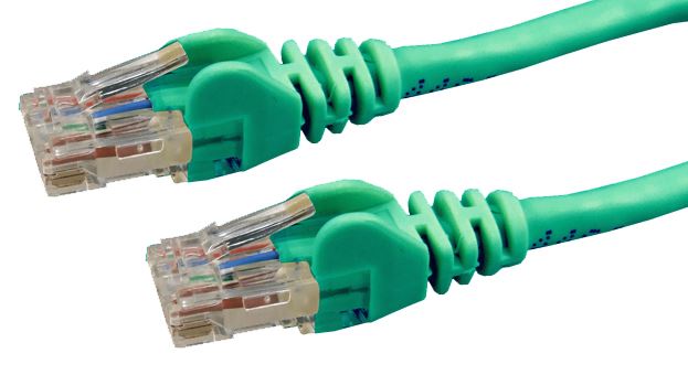 DYNAMIX 1m Cat6 Green UTP Patch Lead (T568A Specification) 250MHz 24AW ...