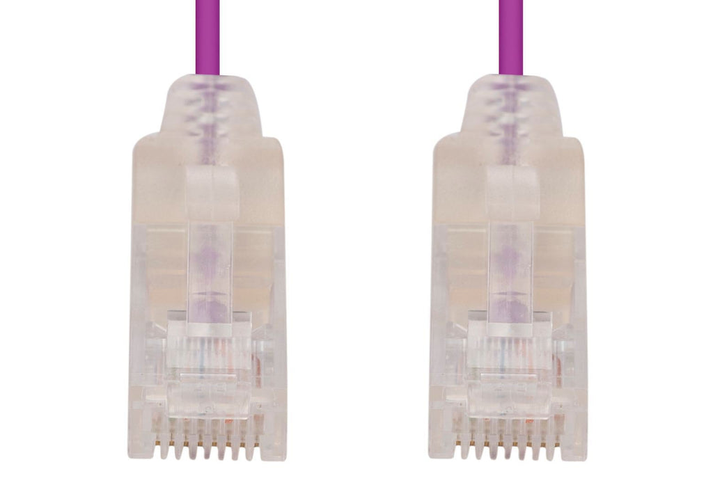 DYNAMIX 1m Cat6A 10G Purple Ultra-Slim Component Level UTP Patch Lead ...