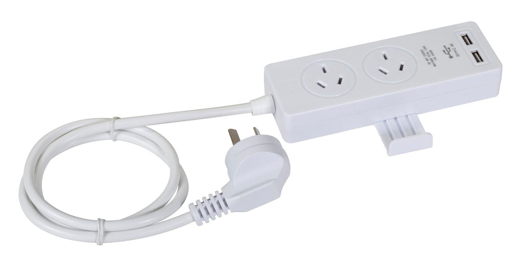 Dynamix 2-way Powerboard, 2x USB 2.4A Rapid Charging Ports, Built-in P ...