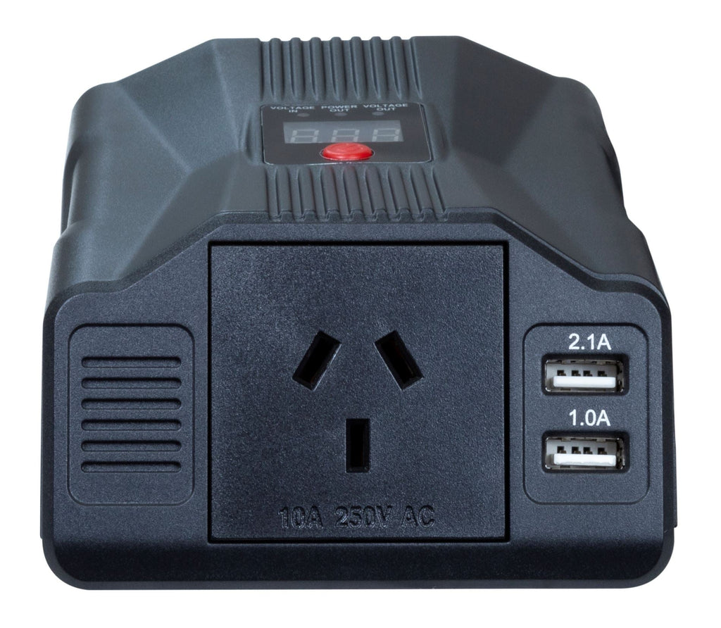 DYNAMIX 200W Power Inverter DC to AC. Input: 12V DC, Output: 230V AC M ...