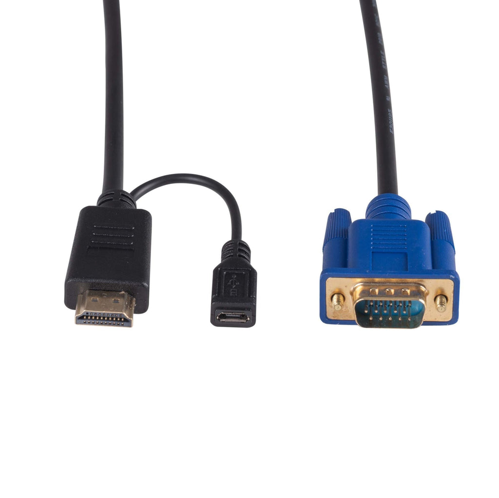 DYNAMIX 2m HDMI to VGA Cable, Includes Micro USB Female. Optional Powe ...