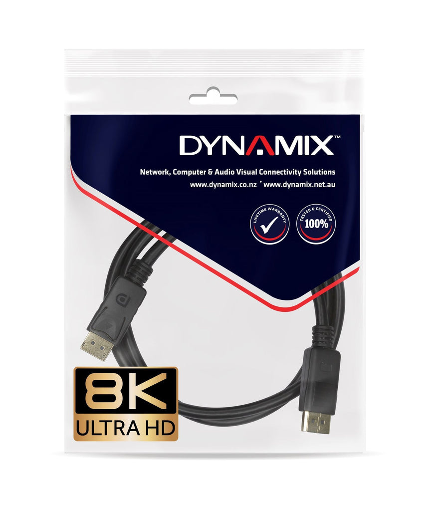 DYNAMIX 3m DisplayPort V1.4 Cable Supports up to 8K (FUHD) Resolution ...