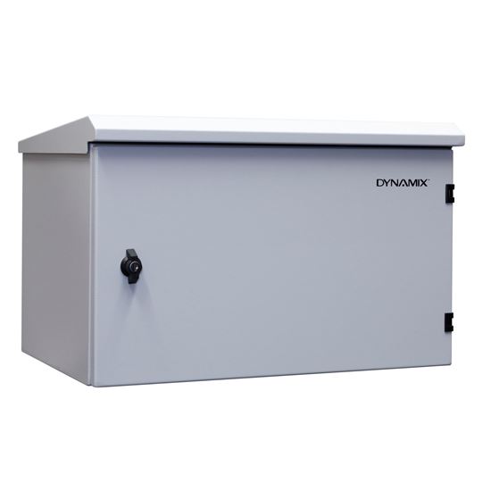 DYNAMIX 6RU Outdoor Wall Mount Cabinet. External Dims 600Wx600Dx6U IP6 ...