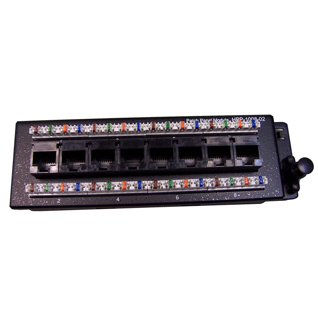 DYNAMIX 8 Port Cat6 Slimline Patch Panel for HWS range T568A. Dimensio ...