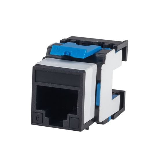 DYNAMIX Cat6 180 Unshielded Keystone Jack, Dual IDC. Colour Black ...