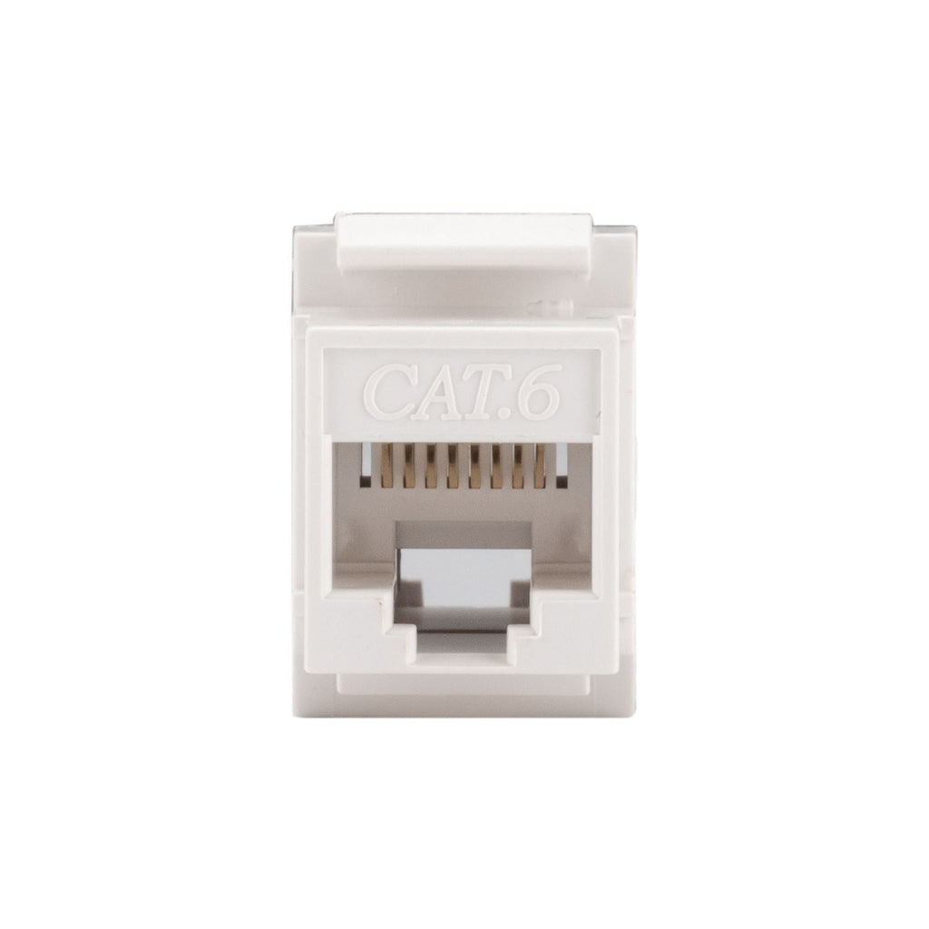 DYNAMIX Cat6 Rated RJ45 8C Joiner, 2-Way (2x RJ45 Sockets) Colour Whit ...