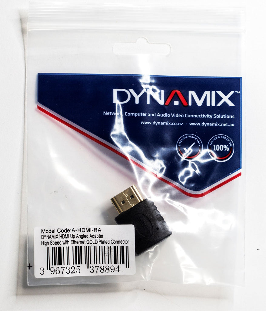 DYNAMIX HDMI Up Angled Adapter High-Speed with Ethernet Gold Plated Co ...