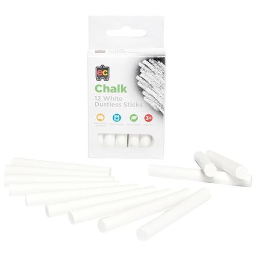 EC Dustless White Chalk 12's | Chalk — Discount Office