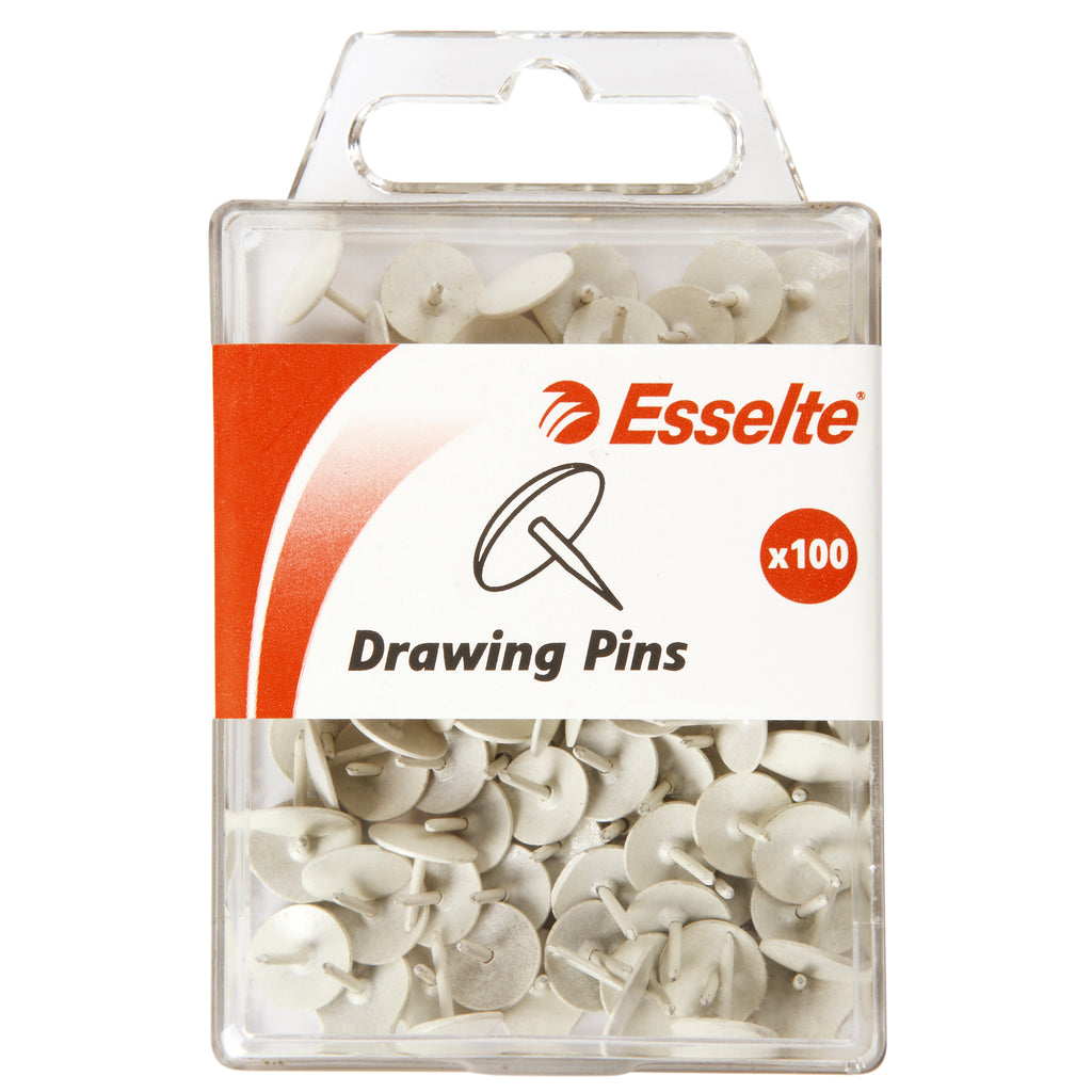Esselte Metalware Pins Drawing Pk100 White | Clips, Pins & Fasteners ...