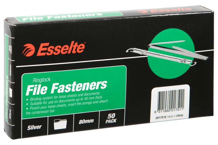 Esselte Paper Fastener 80mm x 50's | Clips, Pins & Fasteners — Discount ...