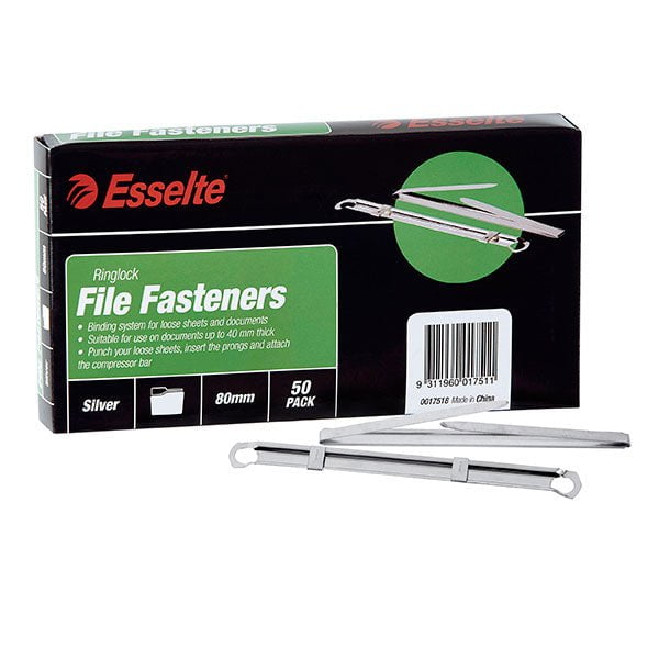 Esselte Paper Fastener 80mm x 50's | Clips, Pins & Fasteners — Discount ...