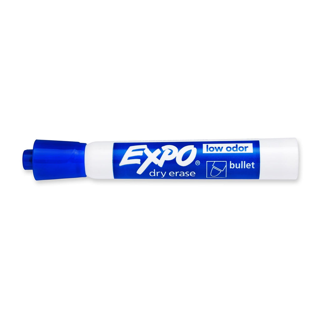 Expo Dry Erase Markers Bullet Marker 12-Pack, Blue | Markers — Discount ...