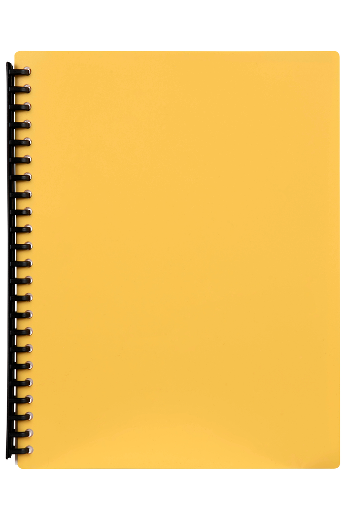 A4 Refillable Display Book 40 pocket Yellow | Display Books — Discount ...