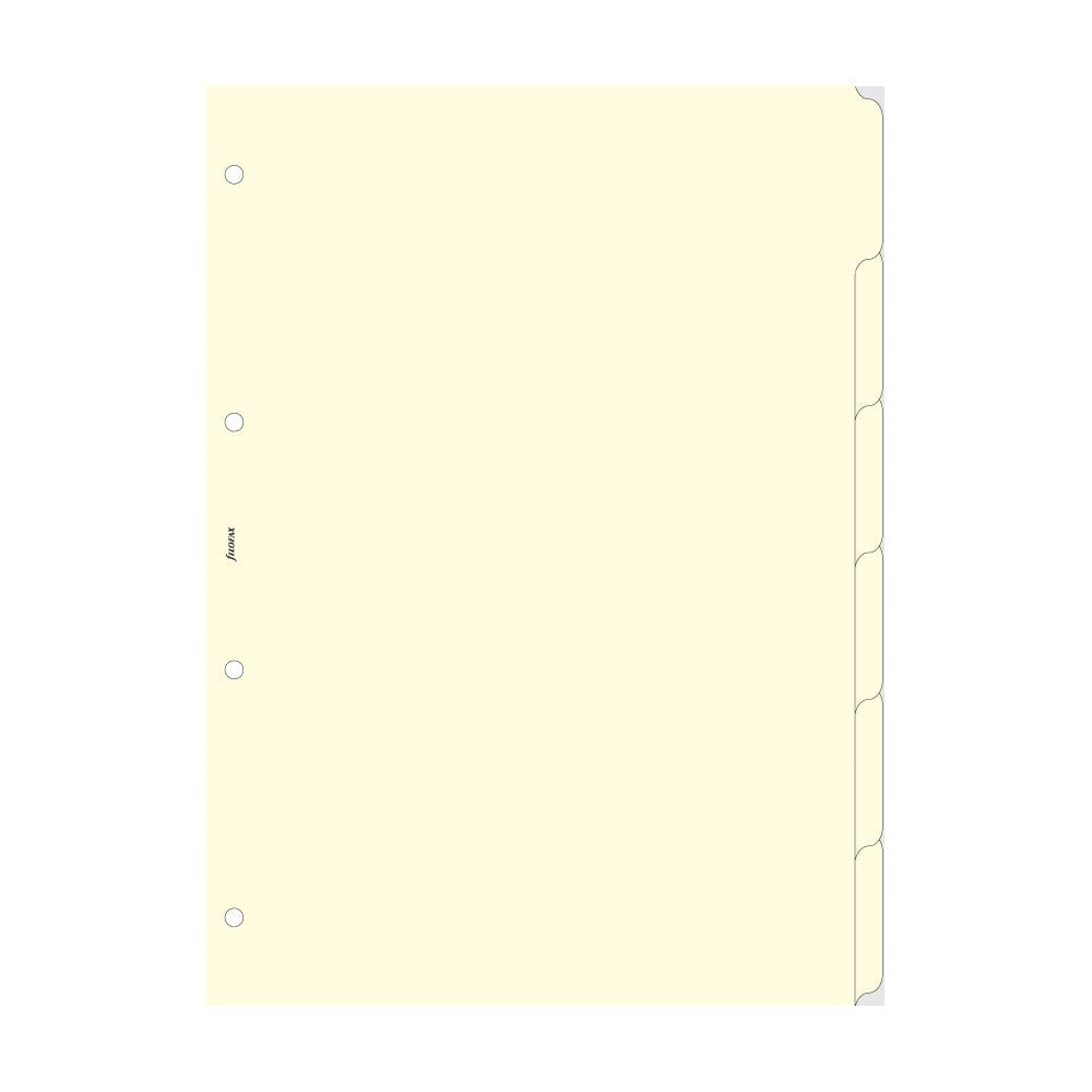 Filofax A4 Cream Blank Index 6 Tabs Refill | Filing & Storage ...