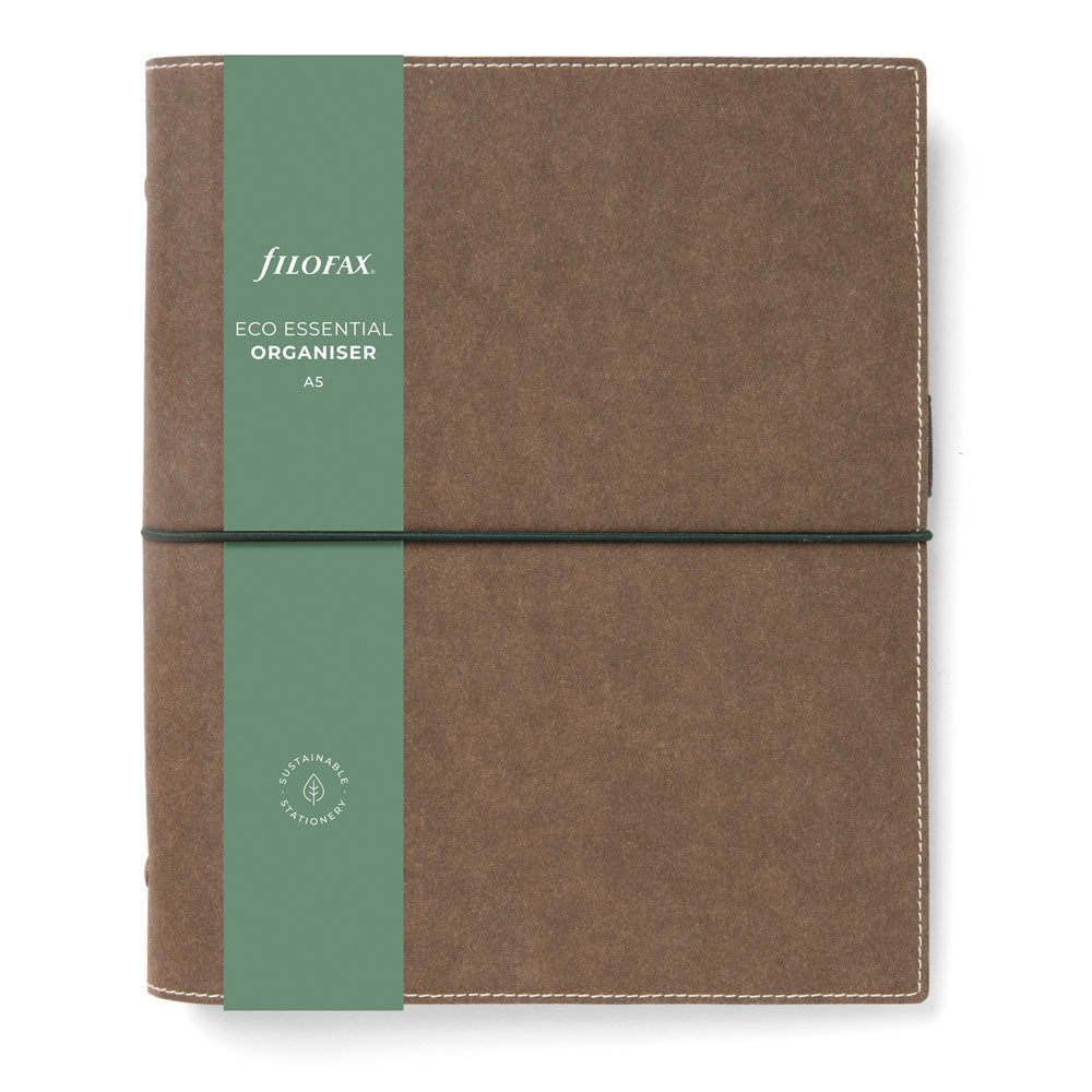 2026 Filofax Eco Essential A5 Organiser, Dark Walnut, 223mm x 217mm x ...