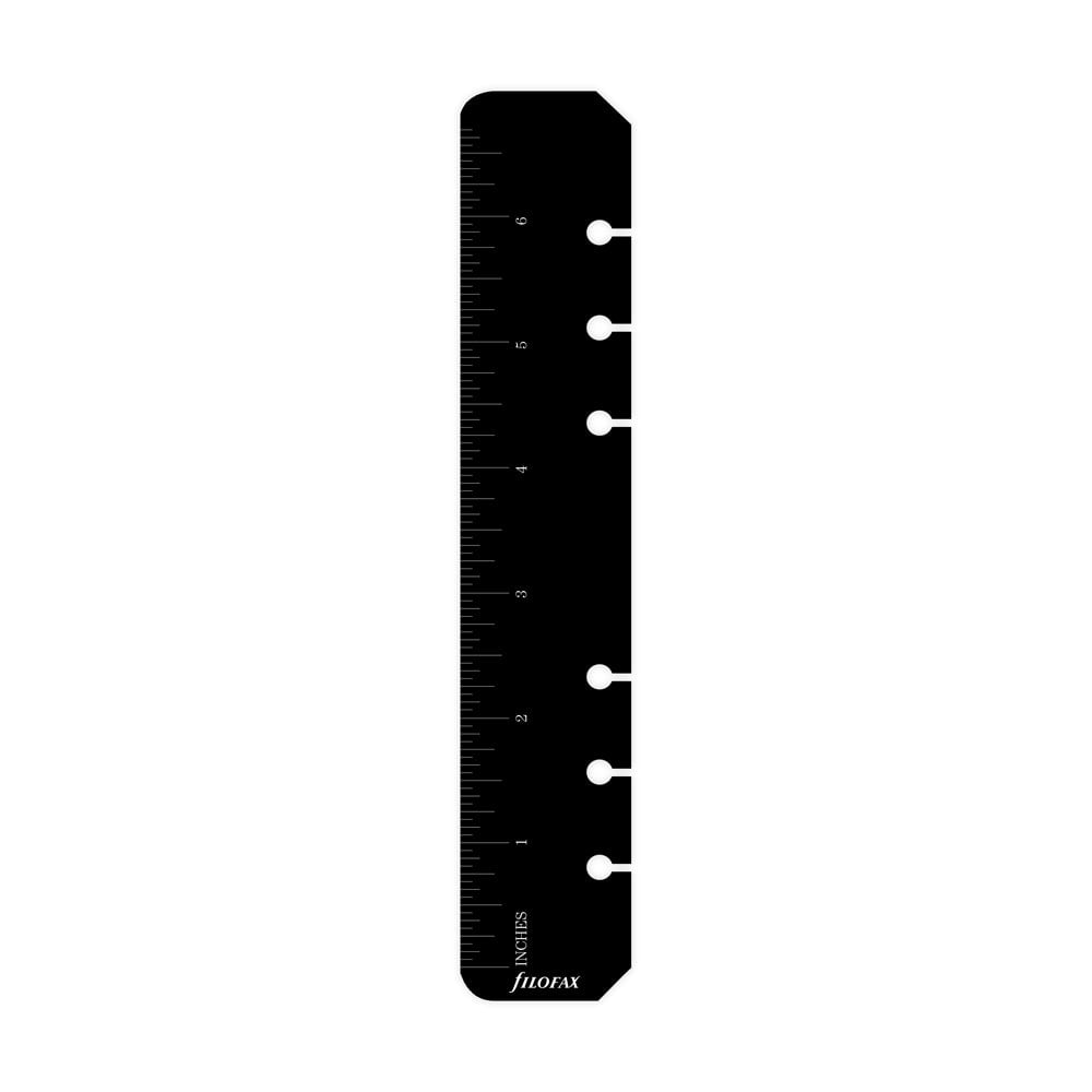 Filofax Ruler/Page Marker, Personal, Black (95mm x 171mm) | Filofax ...