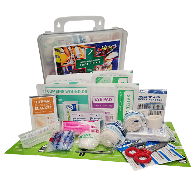 First Aid Kit - Essentials Industrial And Marine In Clear Plastic Box ...