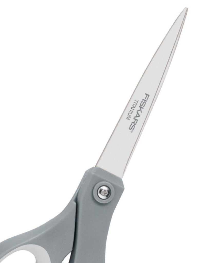 Fiskars Everyday Titanium Soft Grip Scissors, 8 inch, Gray | Desktop ...