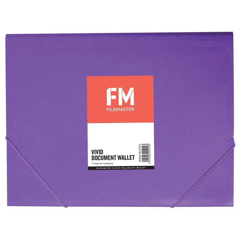 FM Document Wallet Vivid Purple Passion A4 | Document Wallets ...
