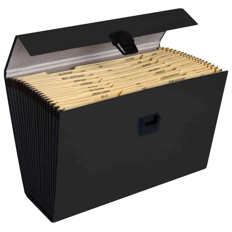 FM Expanding File Vivid Black | Concertina Files — Discount Office