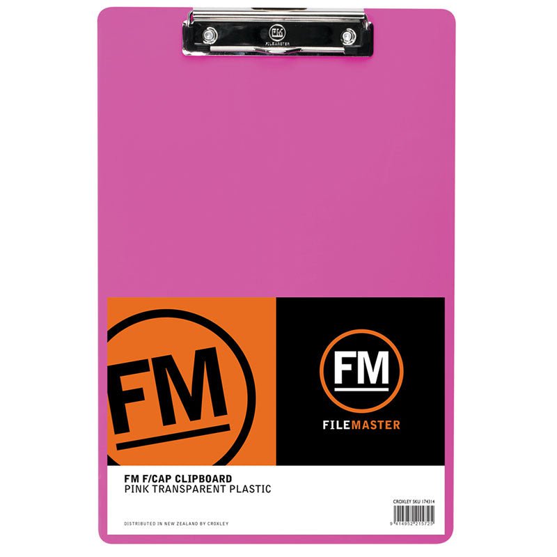 FM Foolscap Clipboard Neon Pink | Clipboards — Discount Office