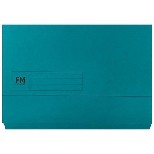 FM Foolscap Document Wallet Blue x 50 | Document Wallets — Discount Office
