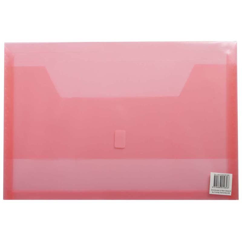 FM Foolscap Polywally Pink Wallets | Document Wallets — Discount Office