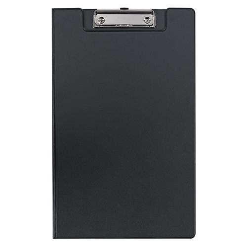 FM Foolscap PVC Clipboard + Flap Black | Clipboards — Discount Office