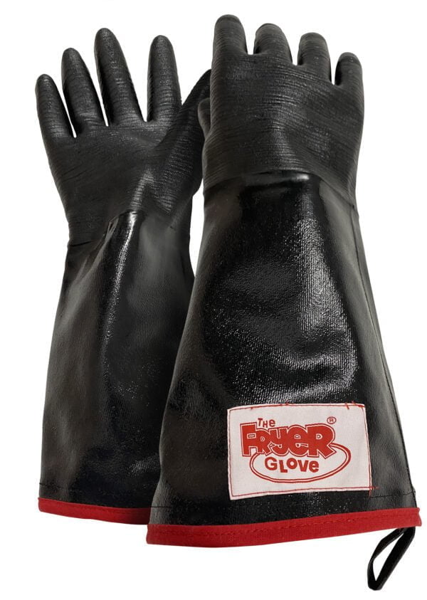 Fryer Neoprene 450° Heat Gauntlet Food Contact Gloves with Removable L ...