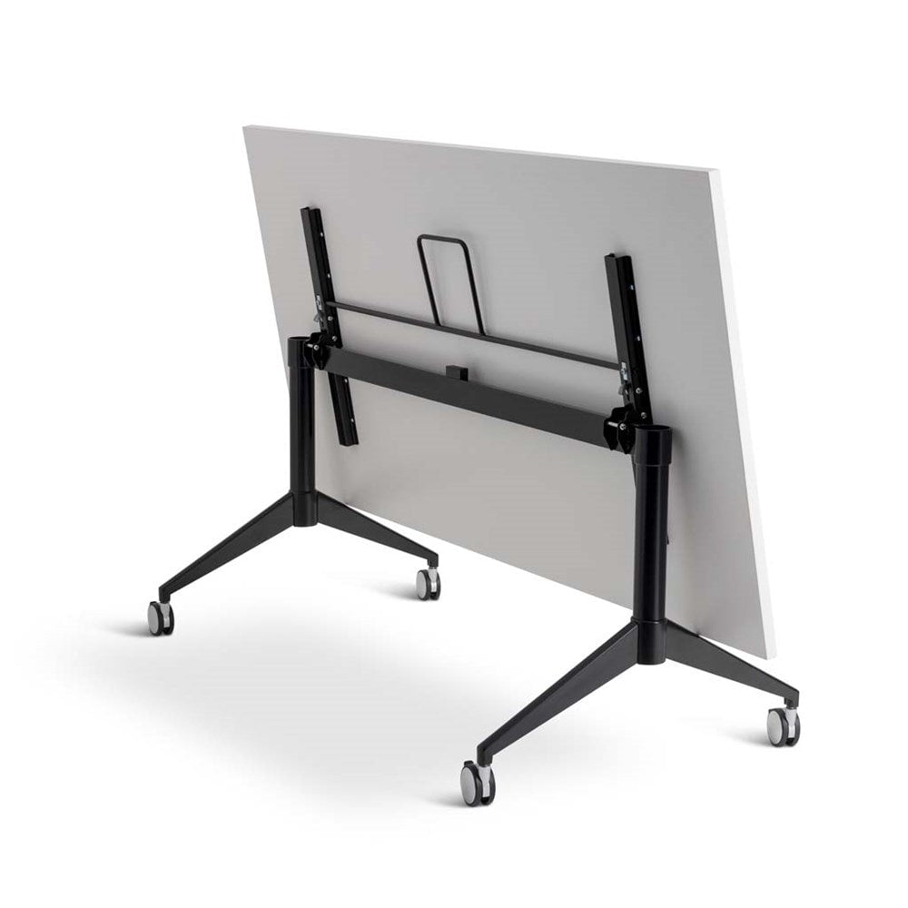 Gravitate 1800mm x 900mm Flip Table - Black Woodgrain | Meeting Tables ...