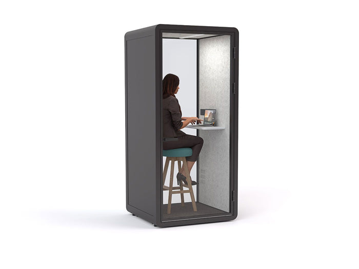 Haven Solo Pod Booth, Clear Glass, Black Exterior | Knight — Discount ...