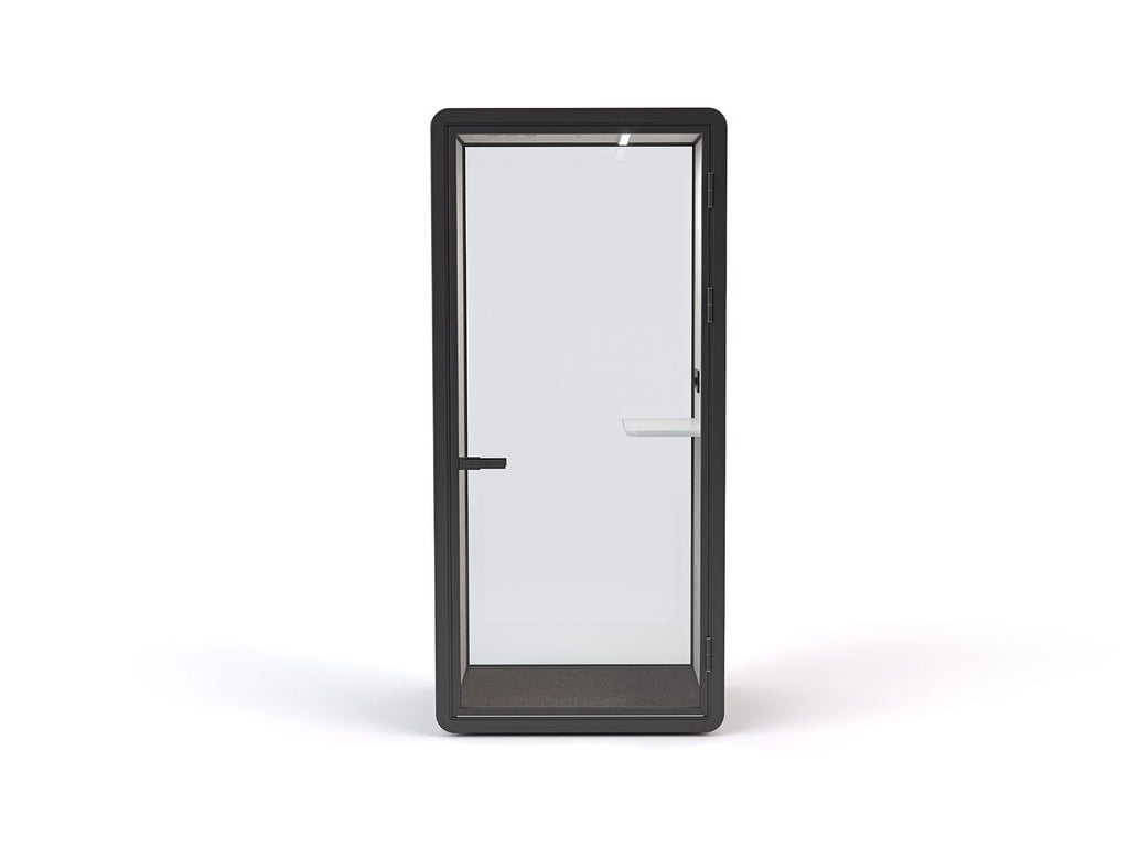 Haven Solo Pod Booth, Clear Glass, Black Exterior | Knight — Discount ...