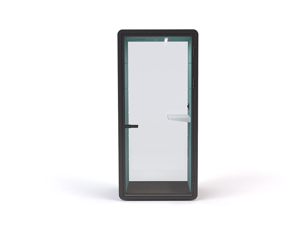 Haven Solo+ Pod Booth, Clear Glass, Black Exterior | Knight — Discount ...