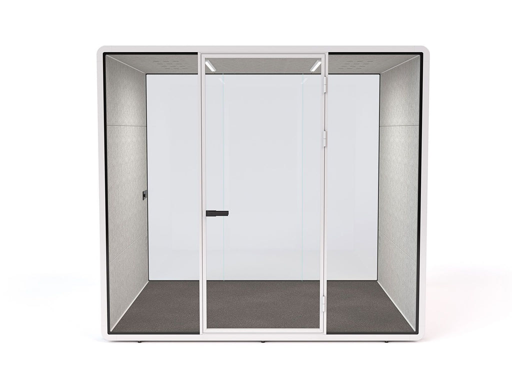 Haven Studio Pod Booth, Clear Glass, White Exterior | Knight — Discount ...