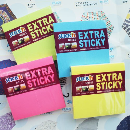 Hopax Extra Sticky Notes 76 x 76mm Neon Magenta | Desktop Essentials ...