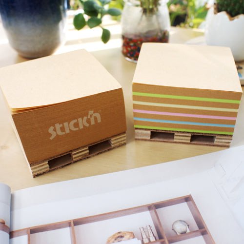 Hopax Kraft Sticky Notes 76 x 76mm Cube | Desktop Essentials — Discount ...