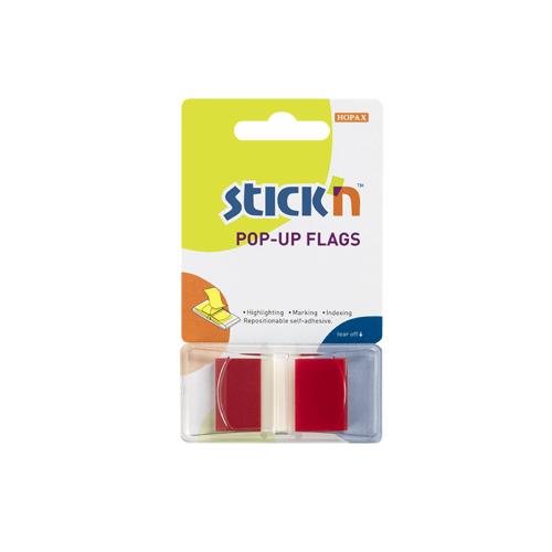 Hopax Sticky Flags Red 45 x 25mm | Desktop Essentials — Discount Office