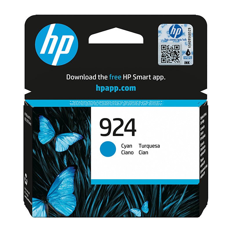 HP 924 Cyan Genuine Ink Cartridge (4K0U3NA) | HP — Discount Office