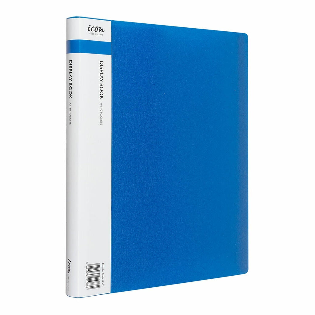 Icon A4 Display Book 40 Pocket Blue | Display Books — Discount Office