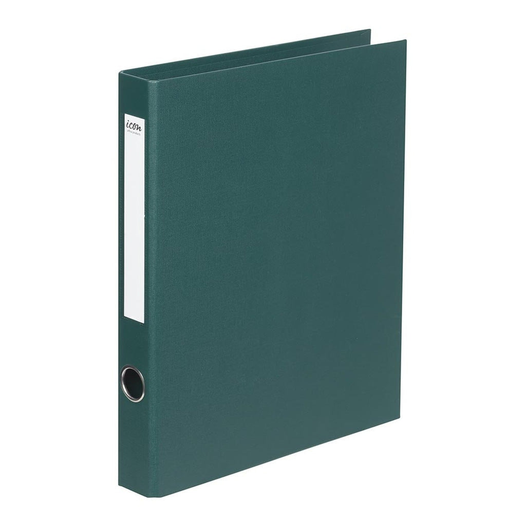 Icon A4 Linen-Look Ring Binder 2/26mm - Forest Green | Ring Binders ...
