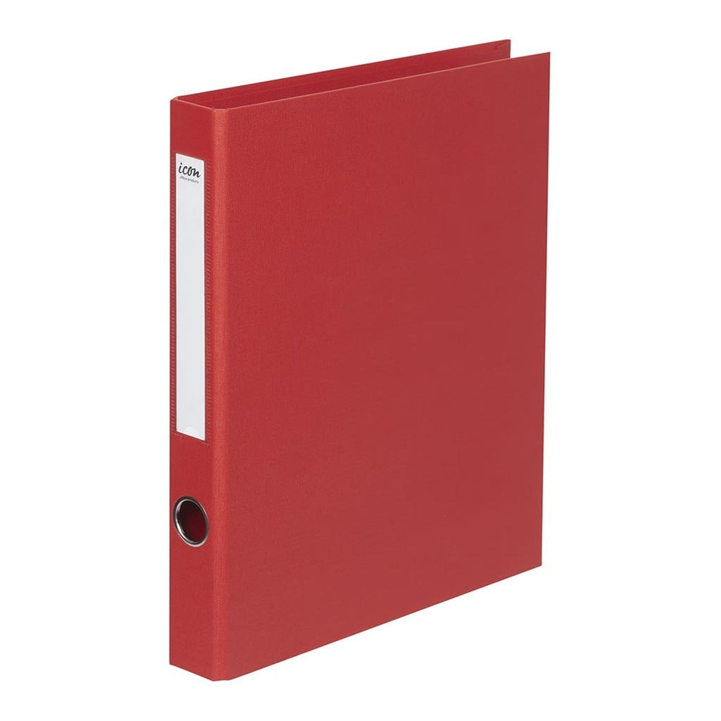 Icon A4 Linen-Look Ring Binder 2/26mm - Red | Files & Folders ...