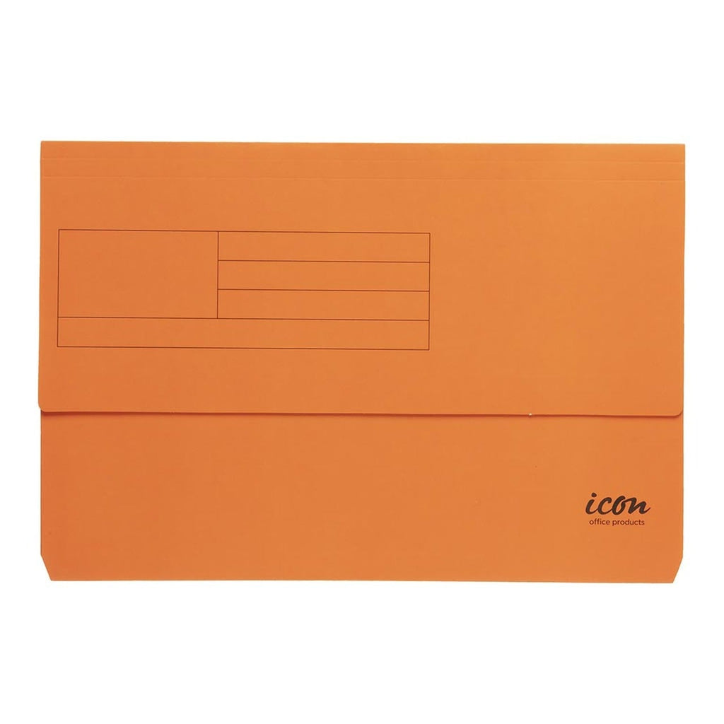 Icon Foolscap Document Wallet Orange | Document Wallets — Discount Office