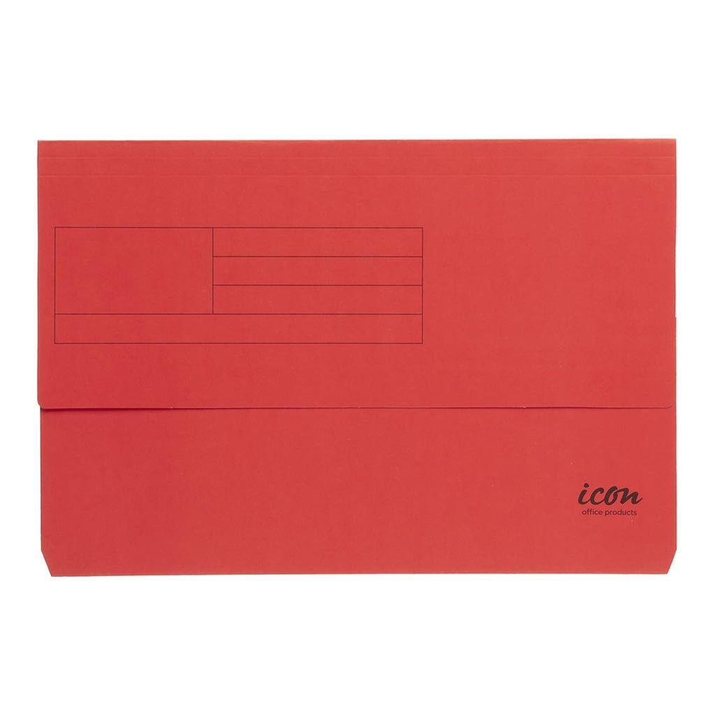 Icon Foolscap Document Wallet Red | Document Wallets — Discount Office