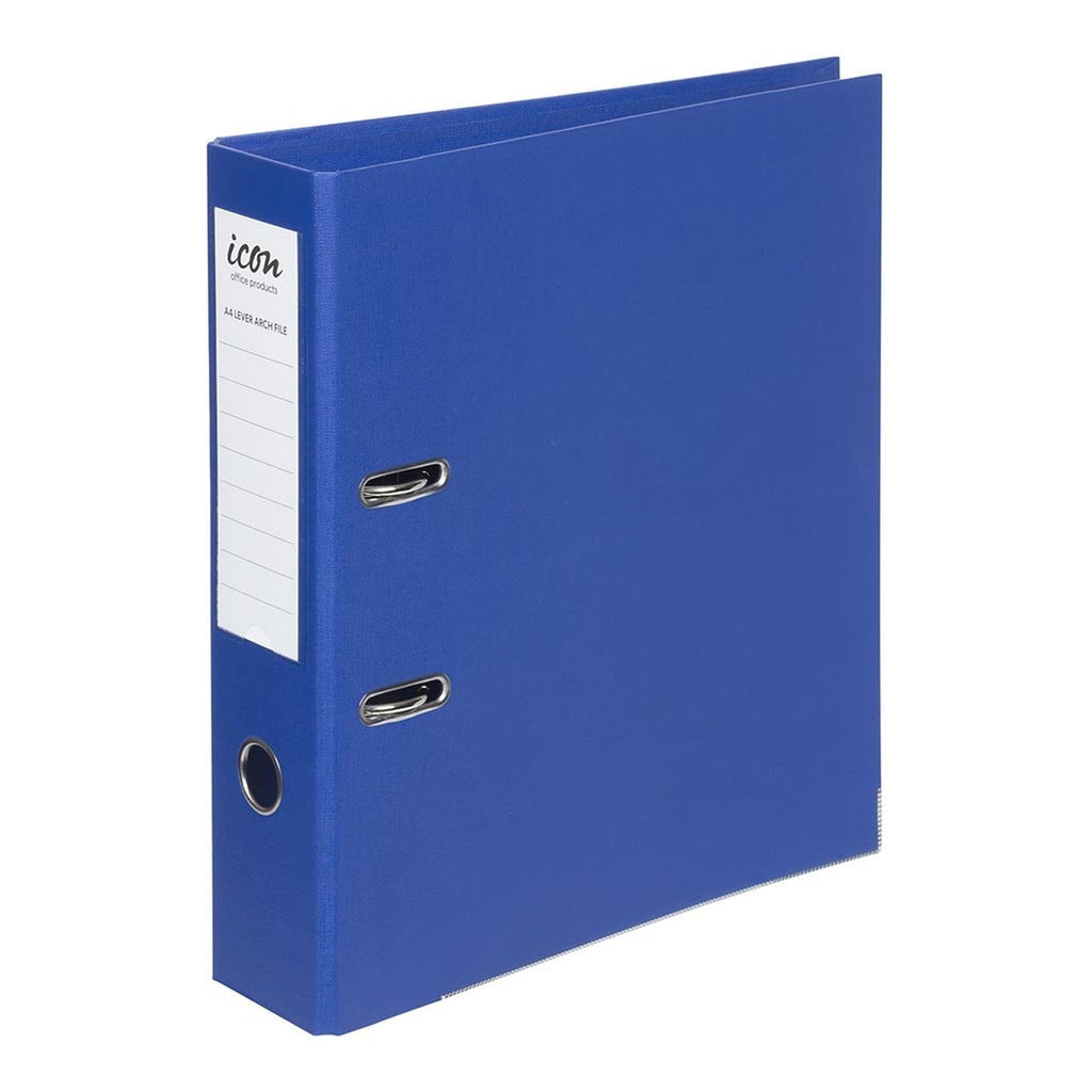 Icon Lever Arch File A4 Linen Royal Blue | Files & Folders — Discount ...