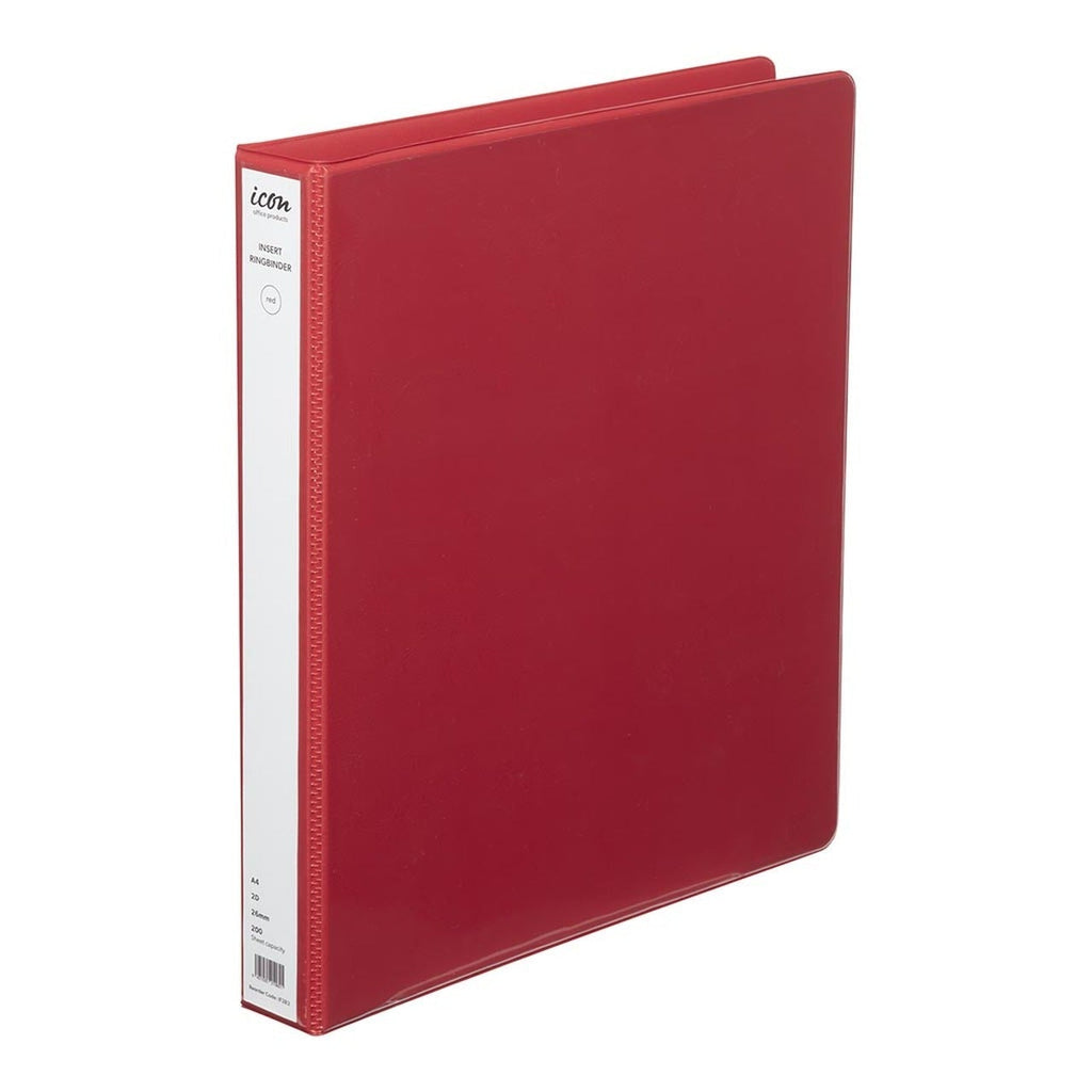 Icon Overlay Insert Cover A4 Ring Binder 2/26 - Red | Files & Folders ...