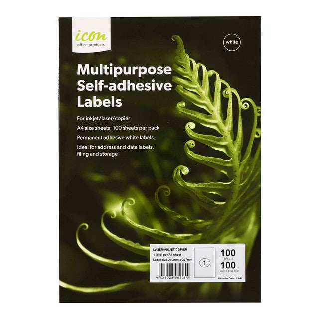 Icon Multipurpose Permanent Adhesive Labels 1's | Labels & Tags ...