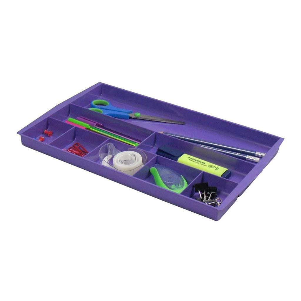 Italplast Desk Drawer Tidy Tray, Grape | Desk & Drawer Organisers ...