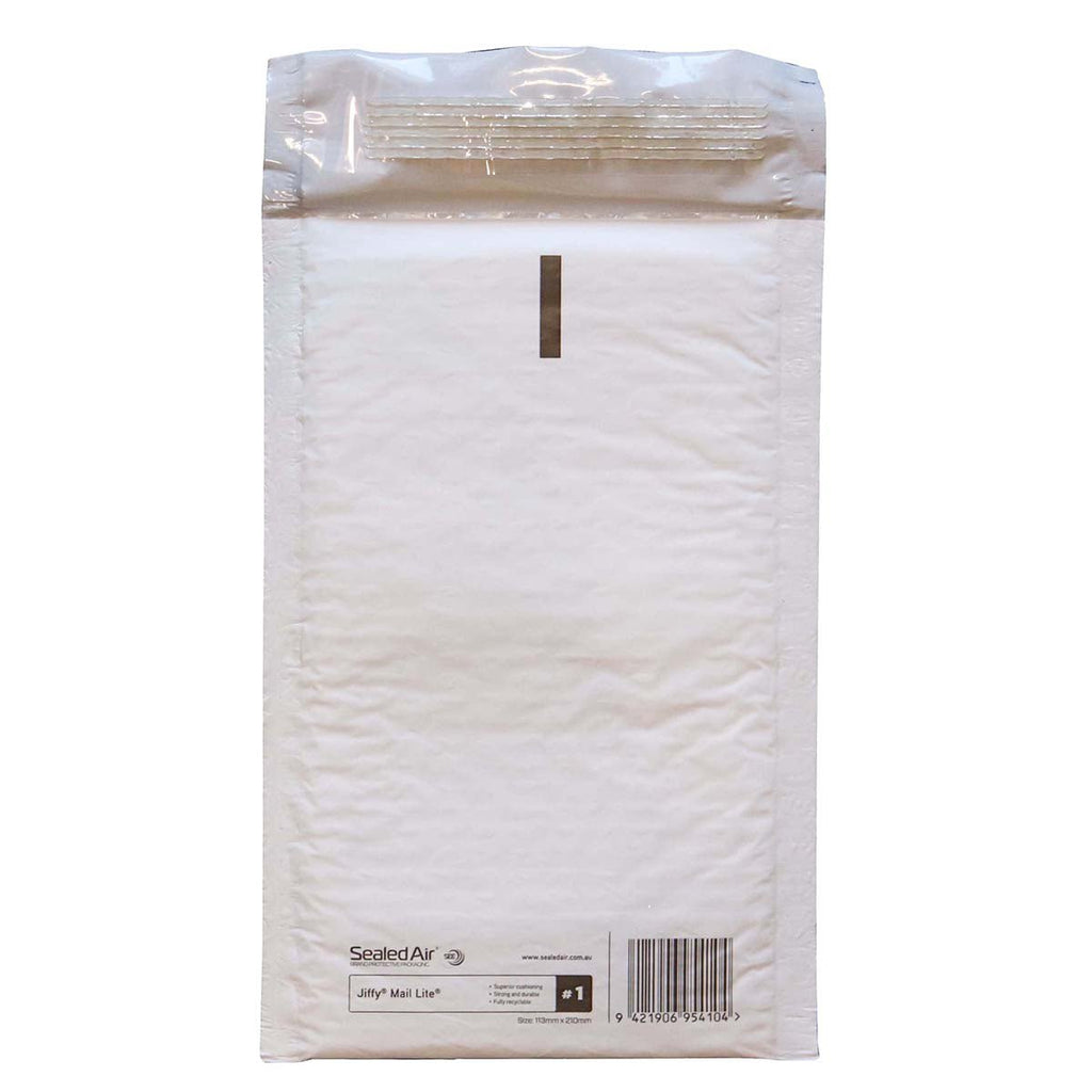 Jiffy Mail Lite Bubble Bag Size 1, 113mm x 210mm | Envelopes & Mail ...