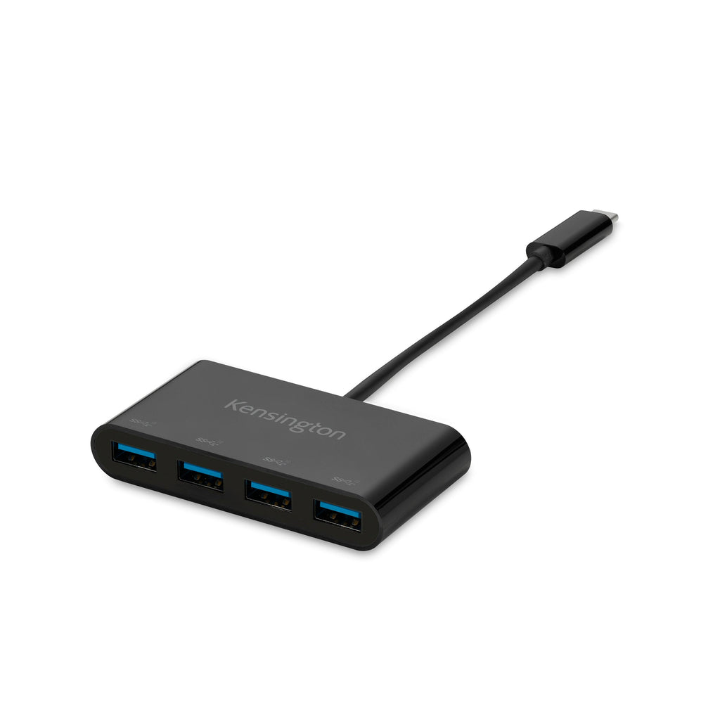 Kensington CH1200 USB-C 4 Port Hub, Black | Adapters — Discount Office